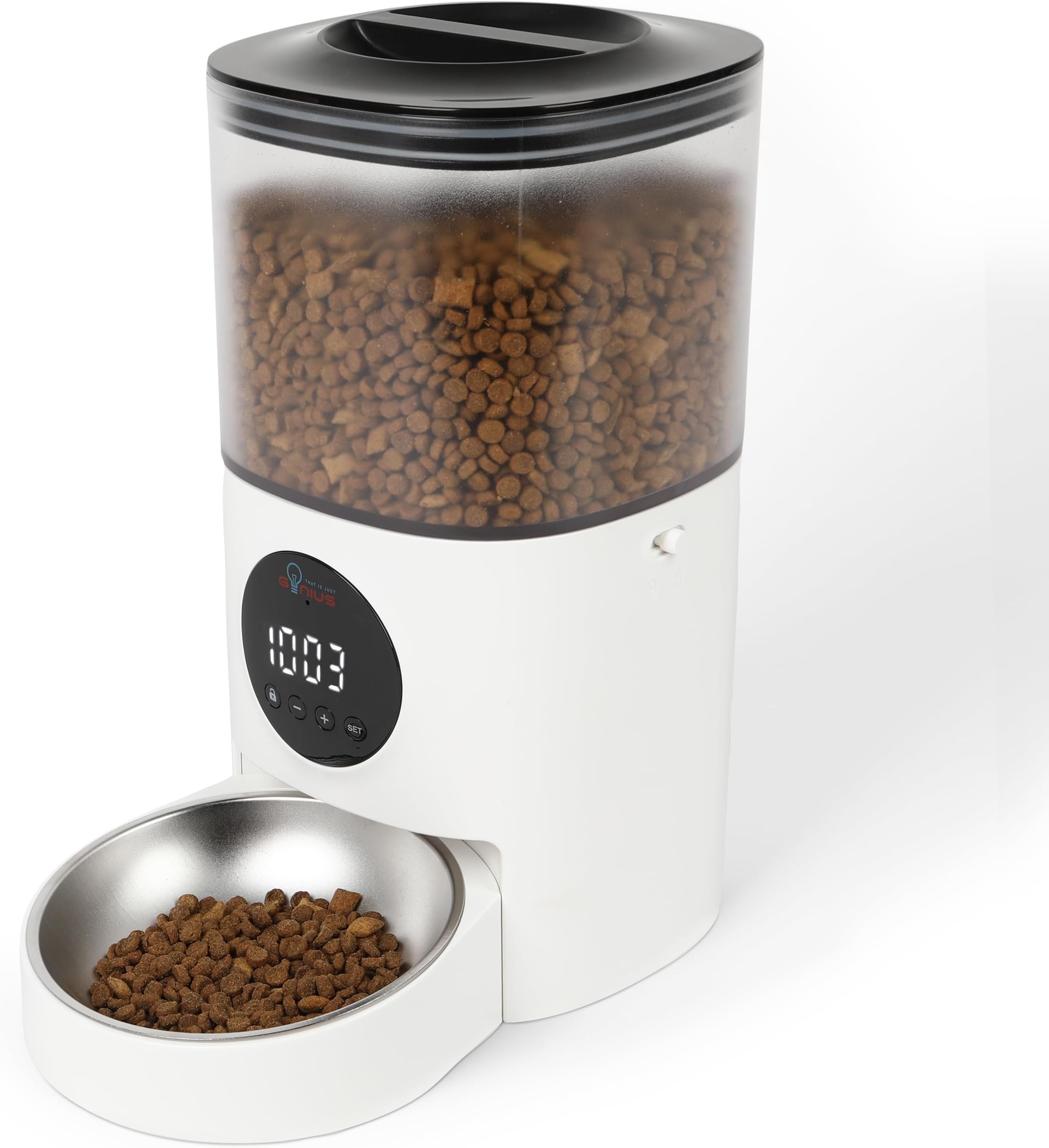 Amazon.com : Genius Automatic Cat & Dog Dry Food Dispenser ...