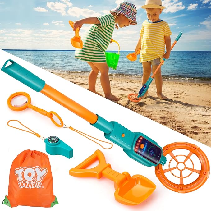 Amazon.com : TOY Life Metal Detector for Kids - Explorer Beach Toy for ...