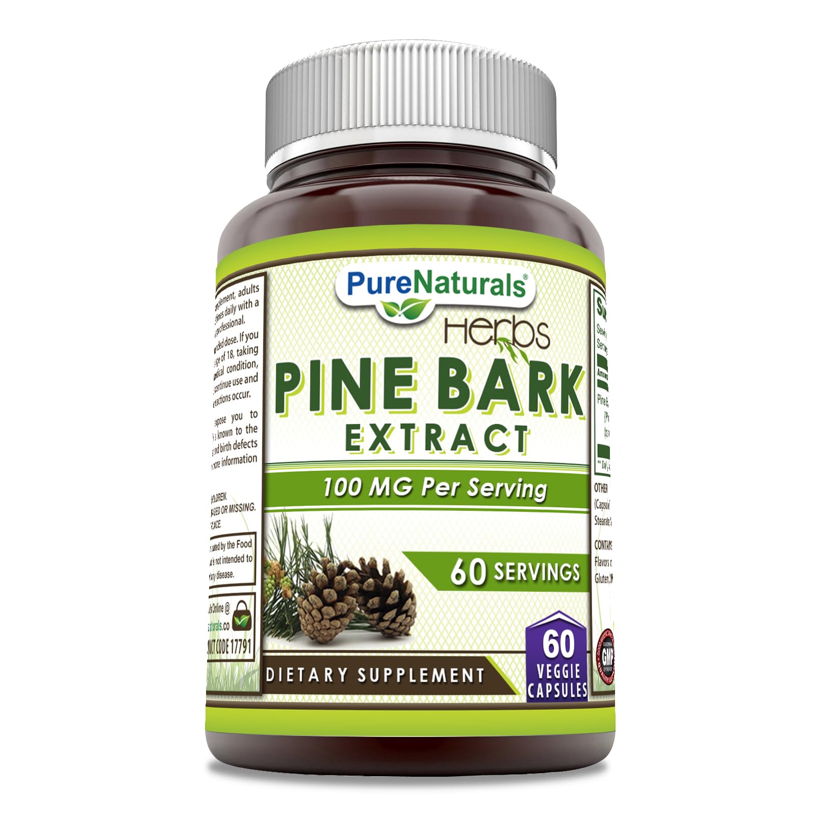 Amazon.com: Pure Naturals Pine Bark Extract Supplement | 100 Mg Per ...