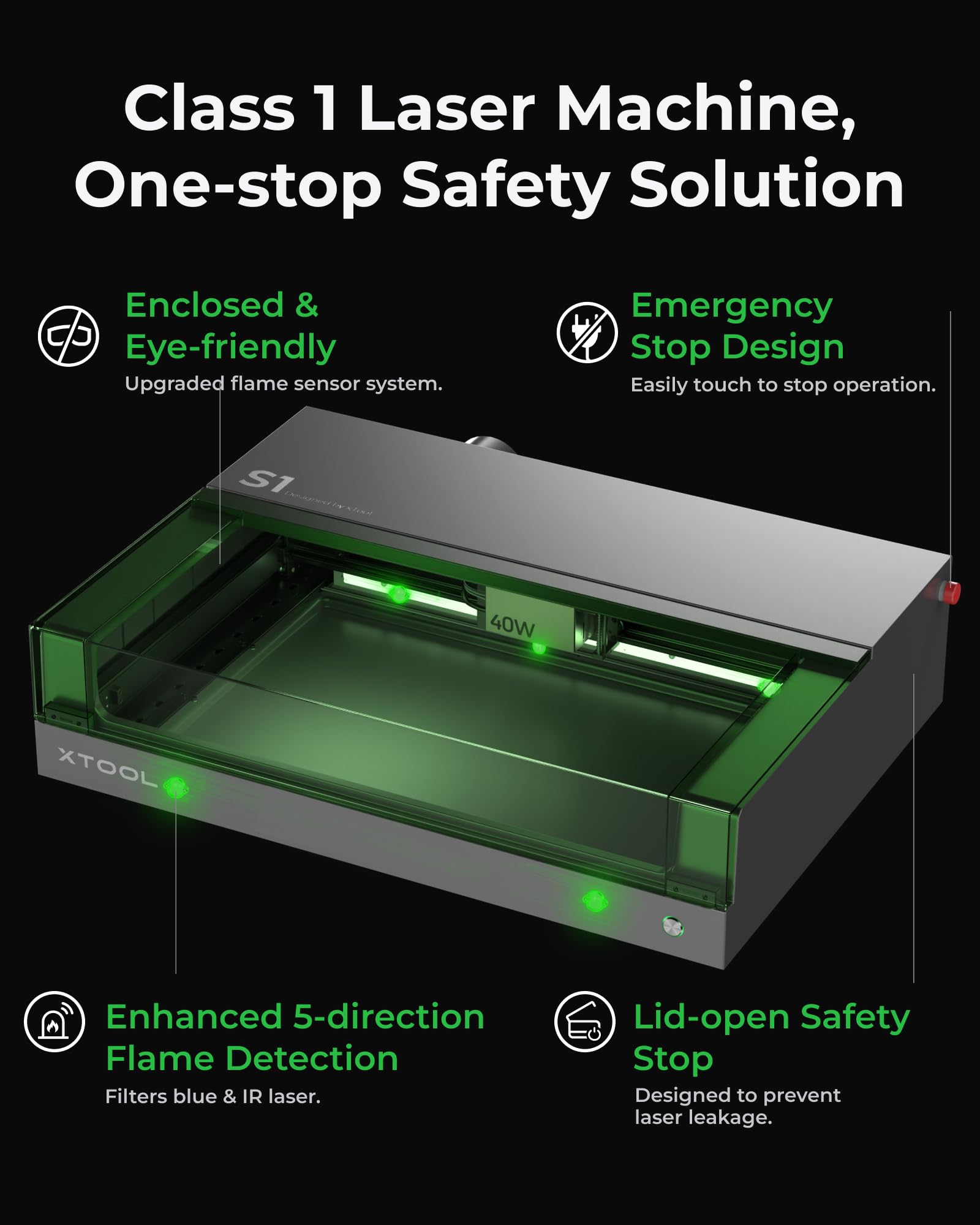 Snapklik.com : xTool S1 All-in-one Enclosed Laser Cutter And Engraver ...