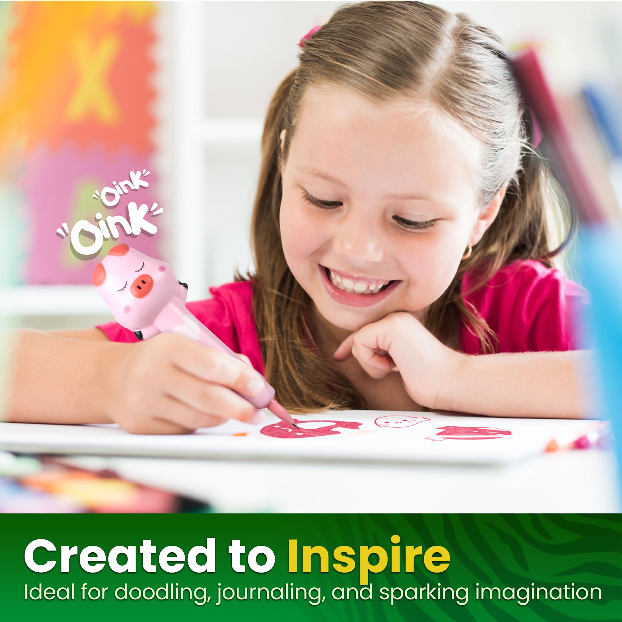 Snapklik.com : Cute Pens - Squishy Fun Pens w/Soft Grip & 24 Colorful ...