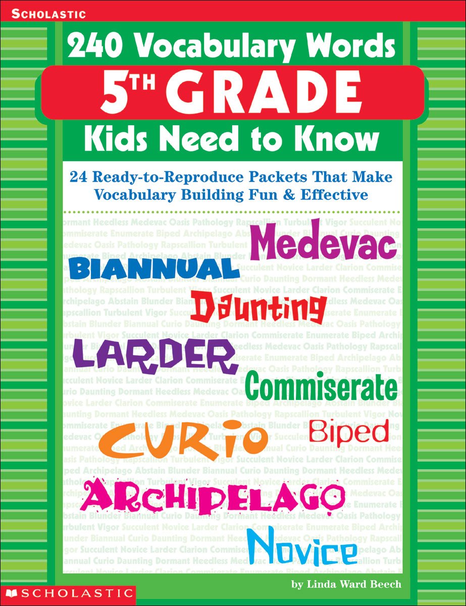 Amazon.com: 240 Vocabulary Words 5th Grade Kids Need To Know: 24 Ready ...