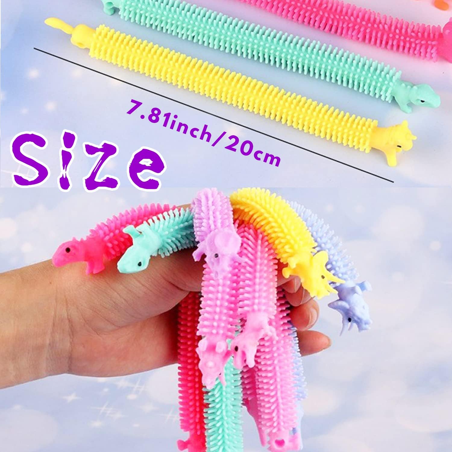 Buy 20 Pack Stretchy String Fidget Toys,Dinosaur Sensory Noodle Strings ...