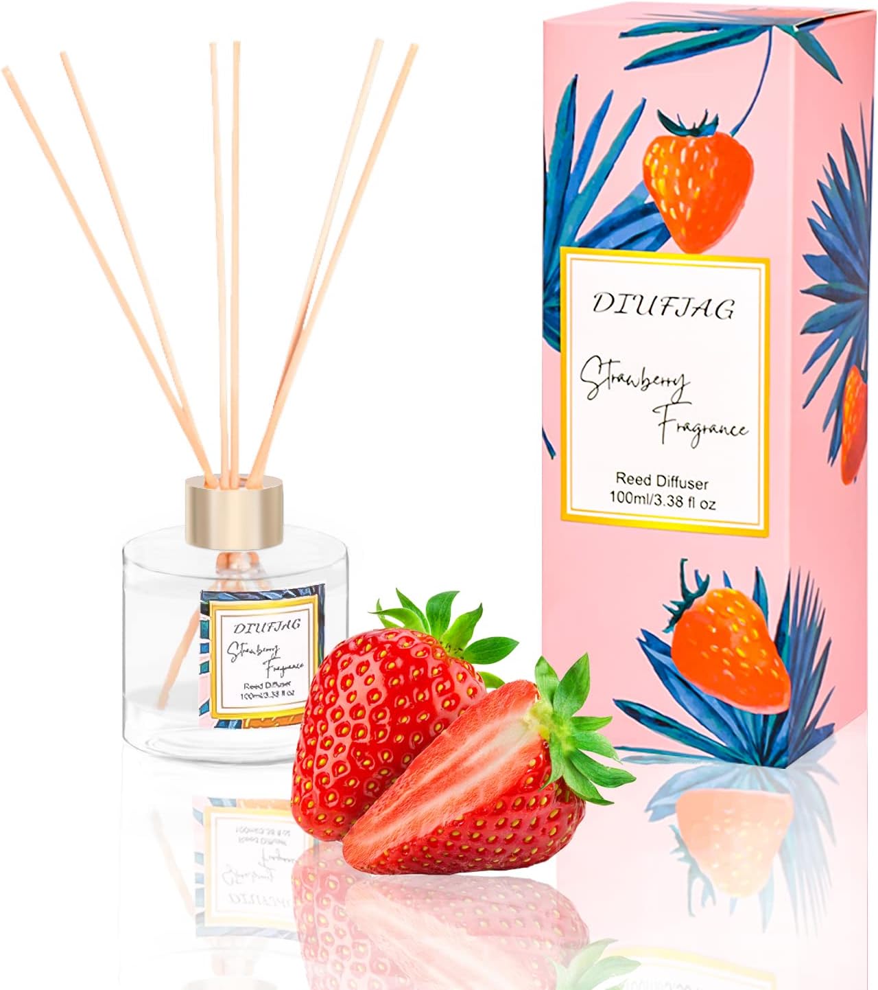 Amazon.com: 100ml Scent Diffuser with 6 Fiber Sticks, 3.5 oz Reed ...