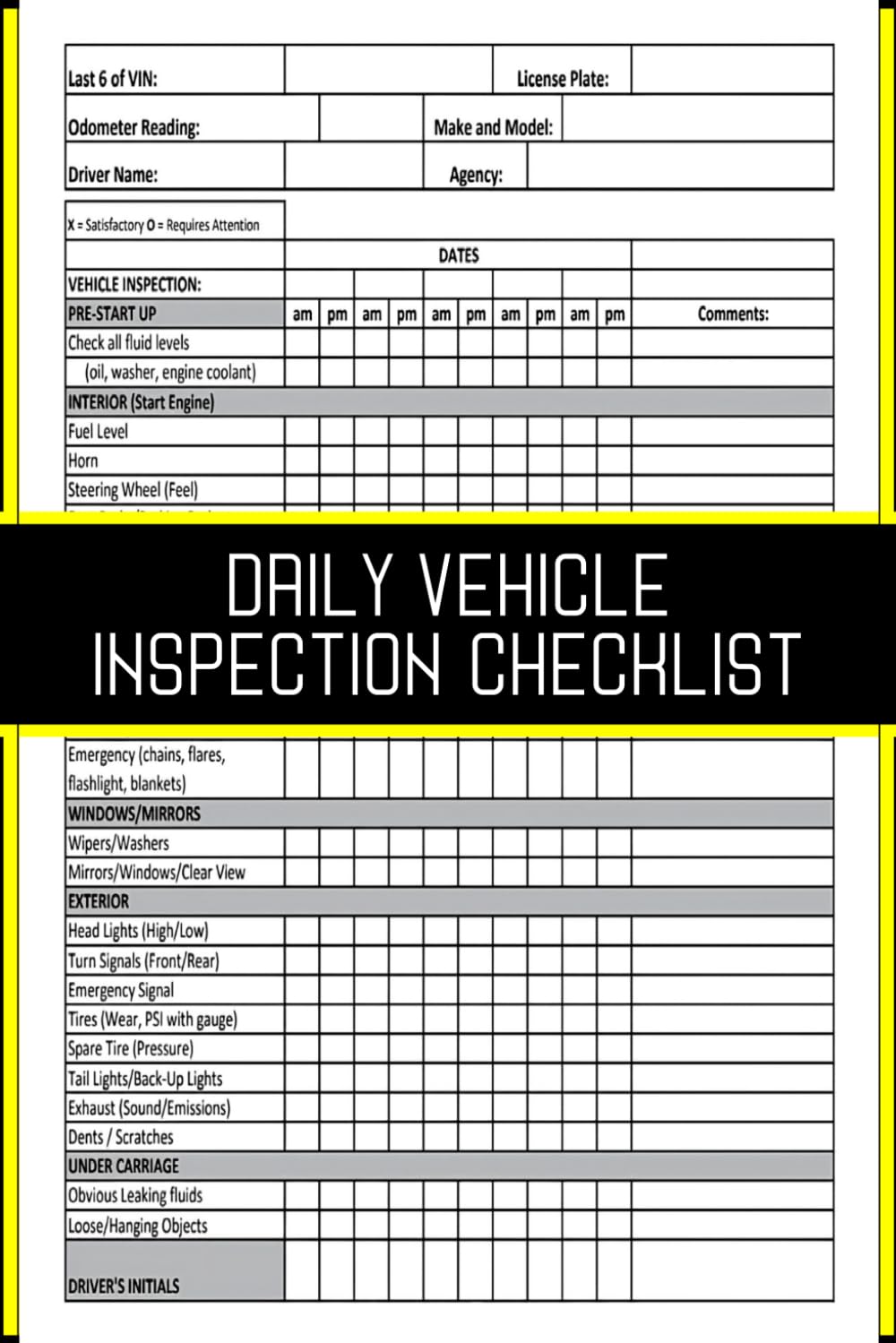 Daily Vehicle Inspection Checklist: Drive Safe, Smooth & Worry-Free ...