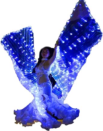 LED Isis Wings Belly Dance Wings Colorful LED Butterfly Wings with ...