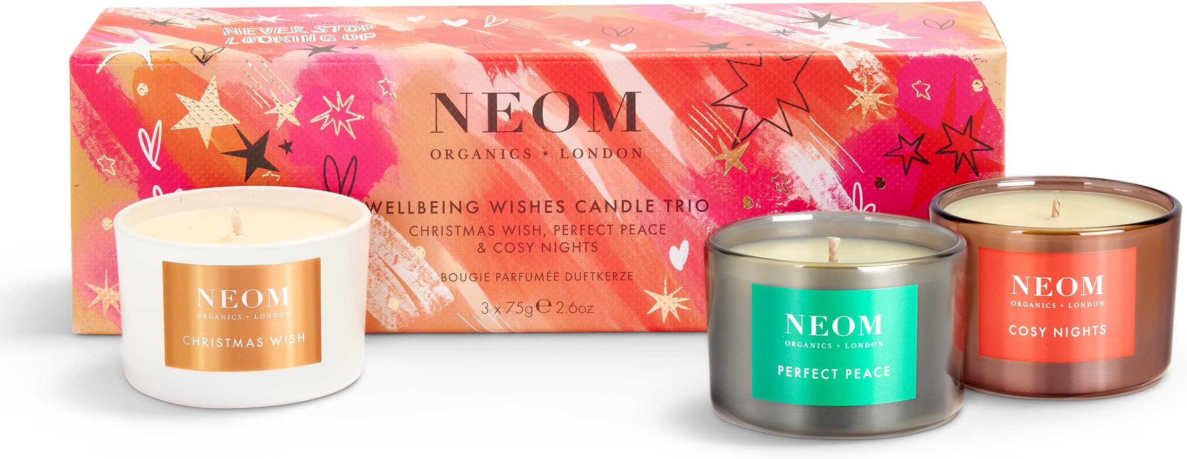 NEOM- Wellbeing Wishes Trio Gift Set | Christmas Wish, Perfect Peace ...