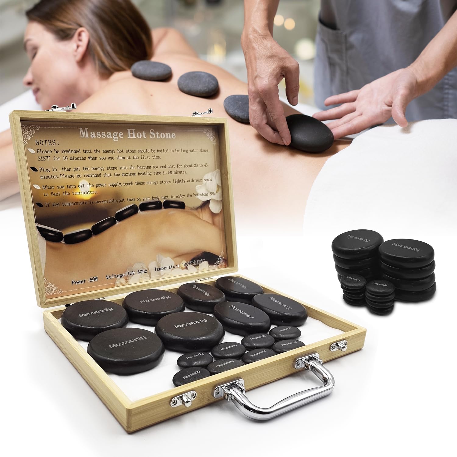 Amazon.com: Hot Stones Massage Set 19 Pieces Hot Stones Hot Stones for ...