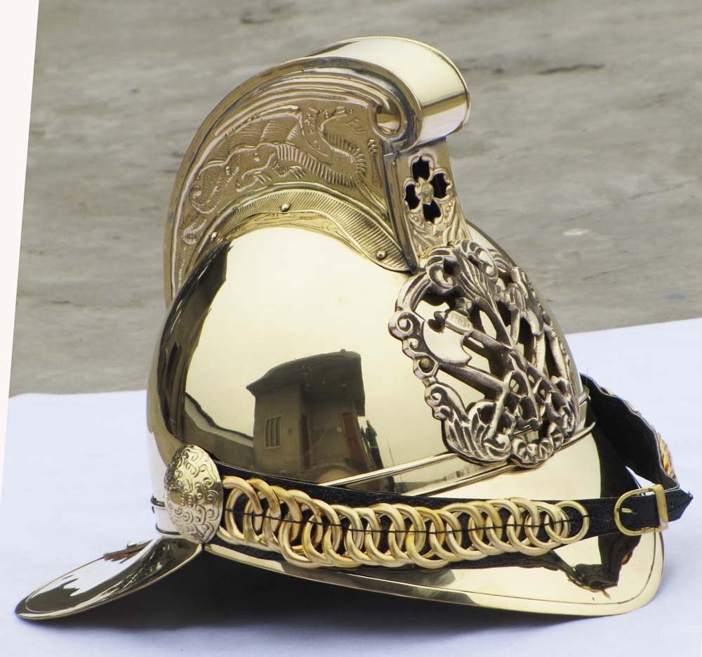 Nautical Replica Hub VICTORIAN MERRYWEATHER BRASS FIREMAN FIRE FIGHTER ...