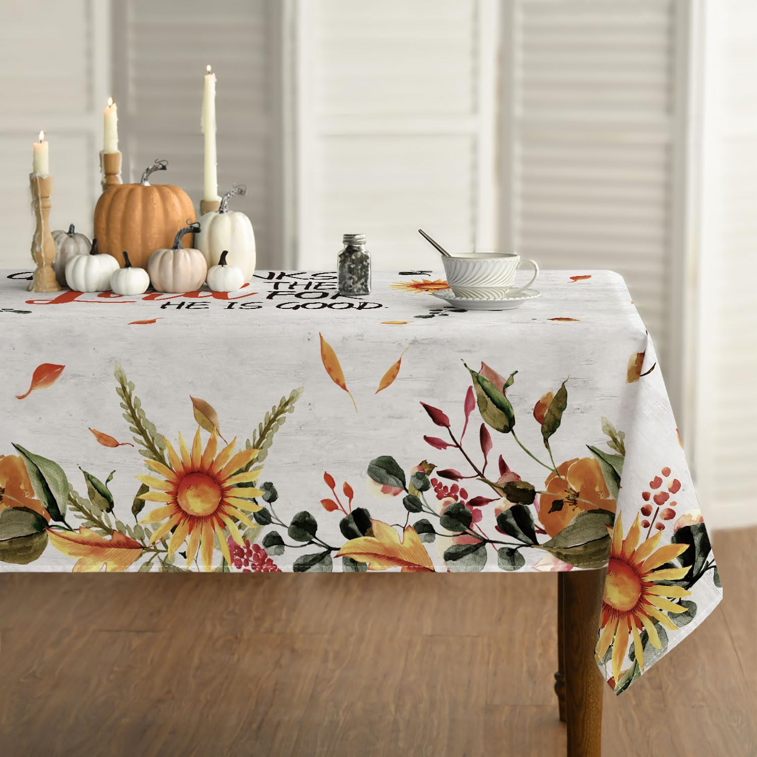 Amazon.com: Horaldaily Thanksgiving Tablecloth 60×84 Inch Rectangular ...