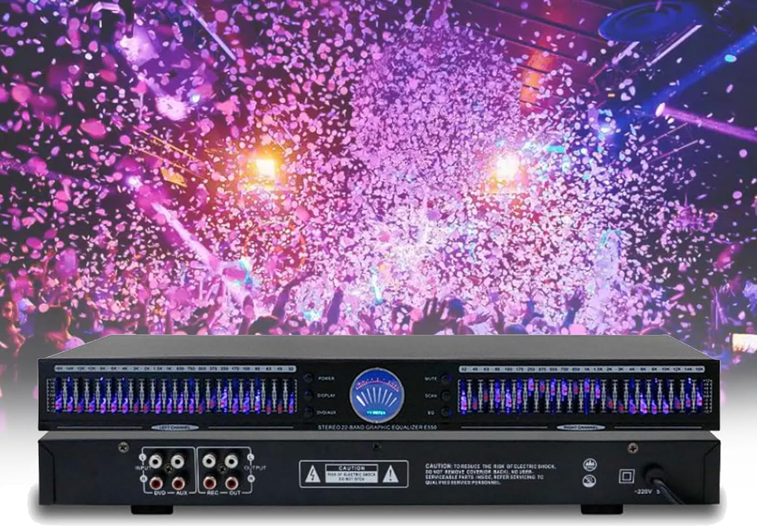Amazon.com: 22 Bands Digital Equalizer, Stereo Graphic Equalizer with ...