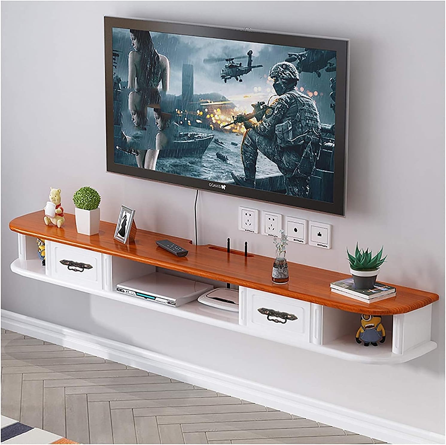 Amazon.com: ZHANGWJ Floating TV Stand Floating TV Stand Component Shelf ...