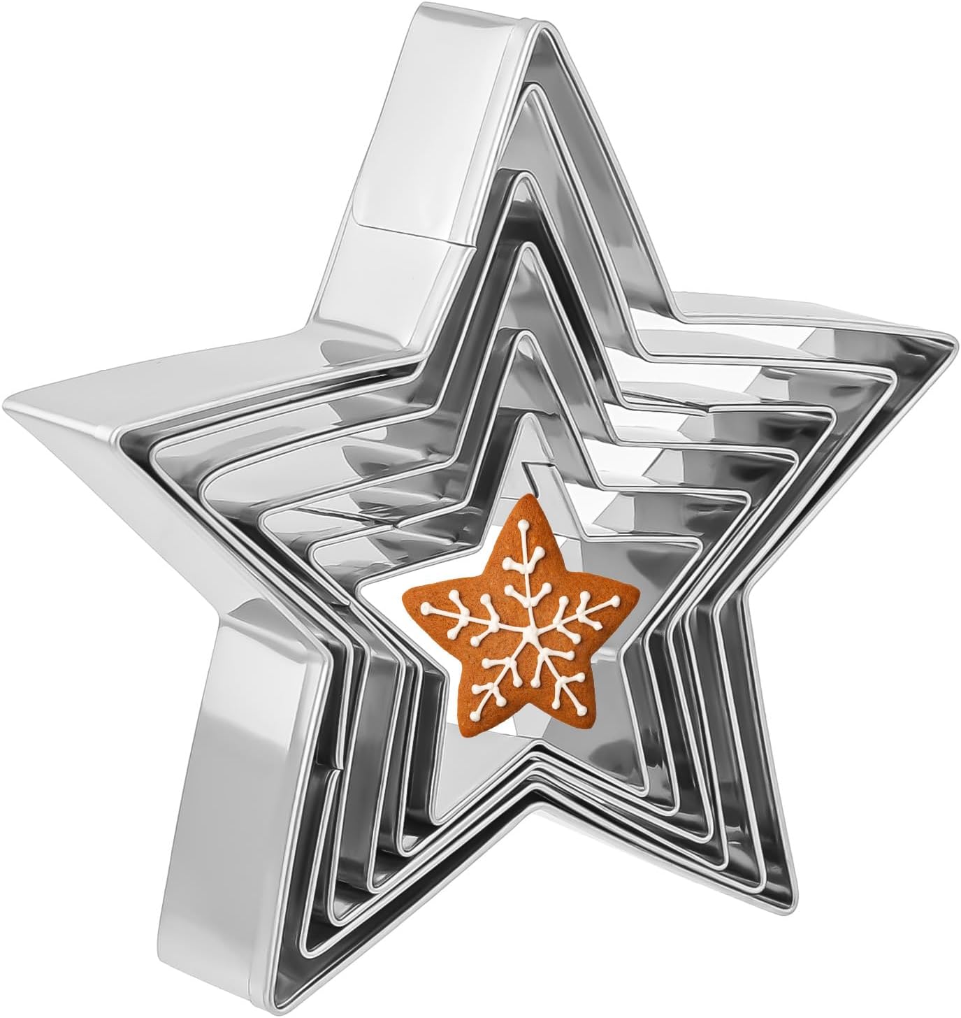 Amazon.com: 6 Pcs Star Cookie Cutters Set Star Fondant Cutter Assorted ...