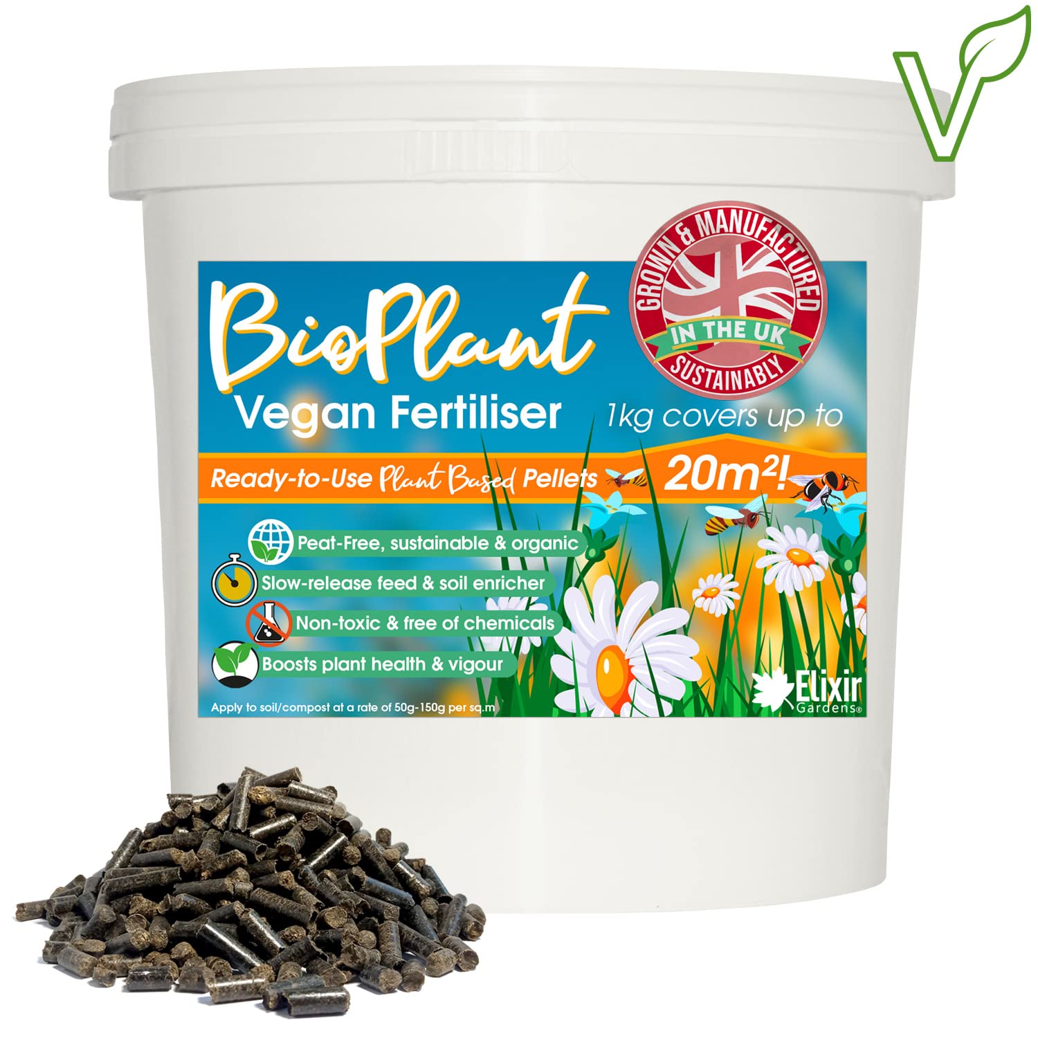 Buy Elixir Gardens Bio Vegan Animal Free Fertiliser Pellets ...