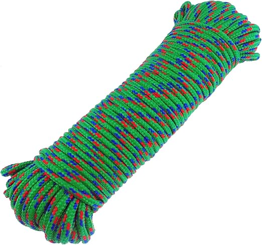 Diamond Braid Nylon Rope, 3/16" (5mm) by 100ft, High Strength All ...