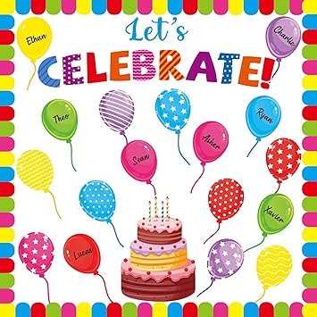 Amazon.com: Celebrate Birthday Bulletin Board Set Decoration Happy ...