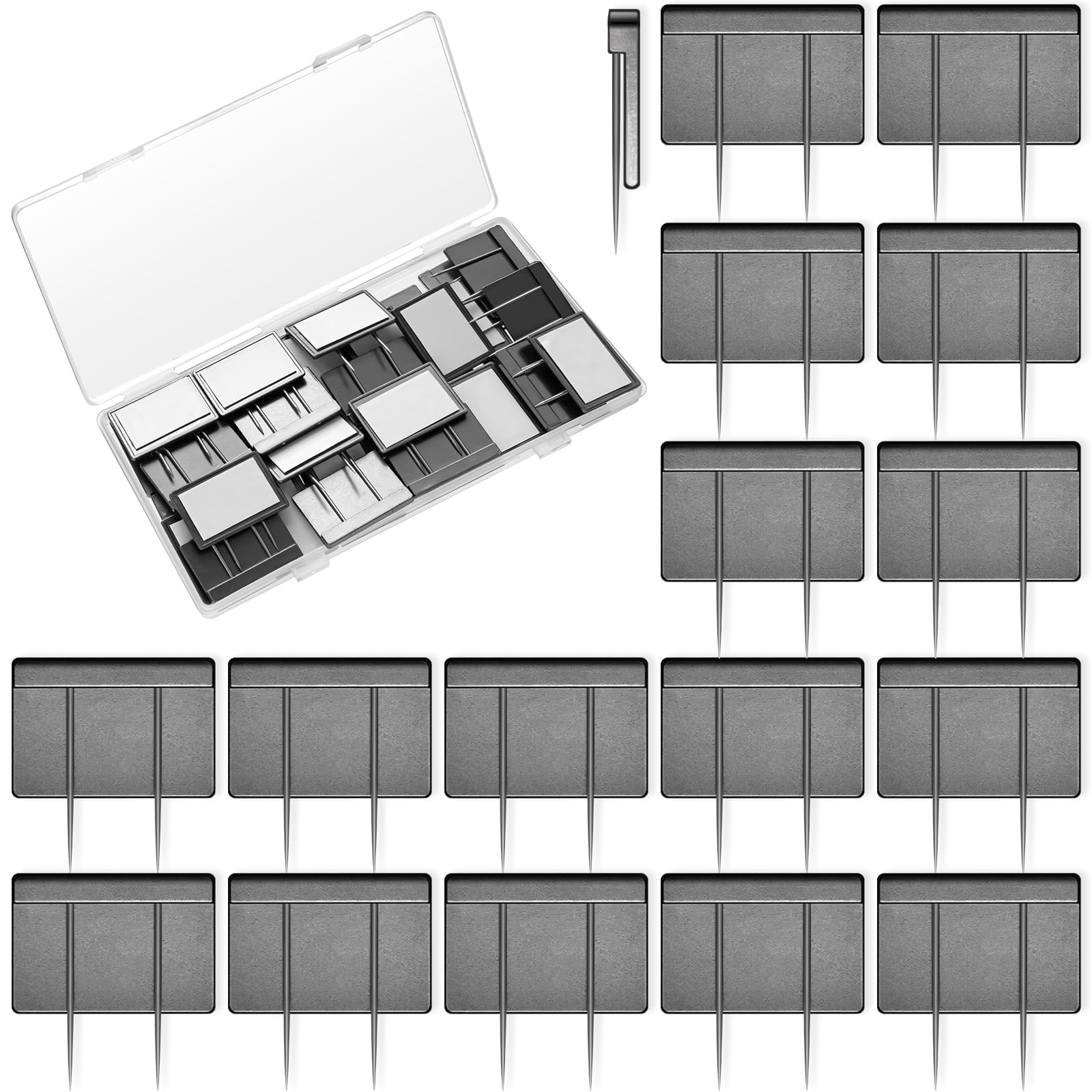 Amazon.com: Amylove 40 Pcs Black Cubicle Pins Partition Pins Cubicle ...