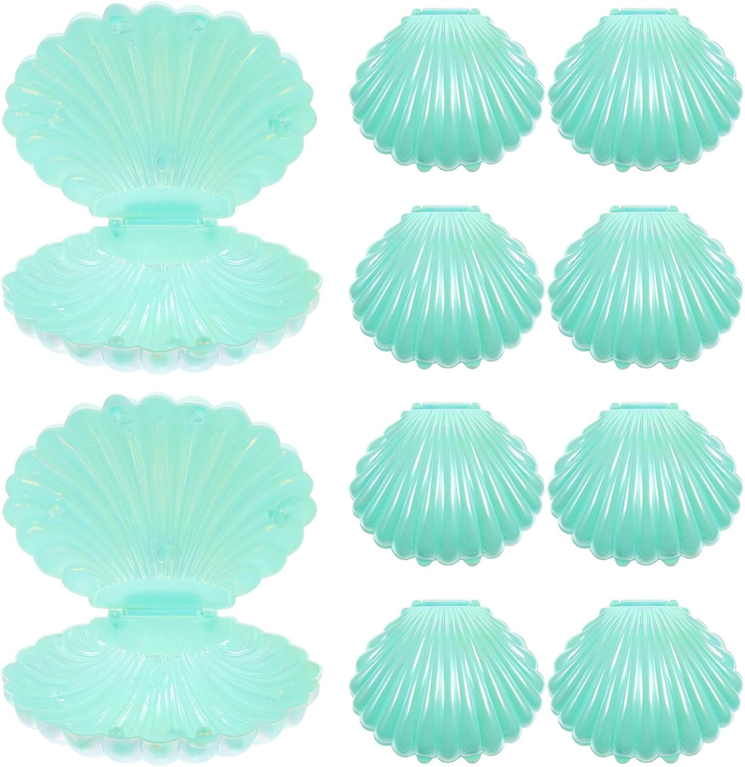 Amazon.com: Gadpiparty 10pcs Green Sea Shells Candy Boxes Seashell ...