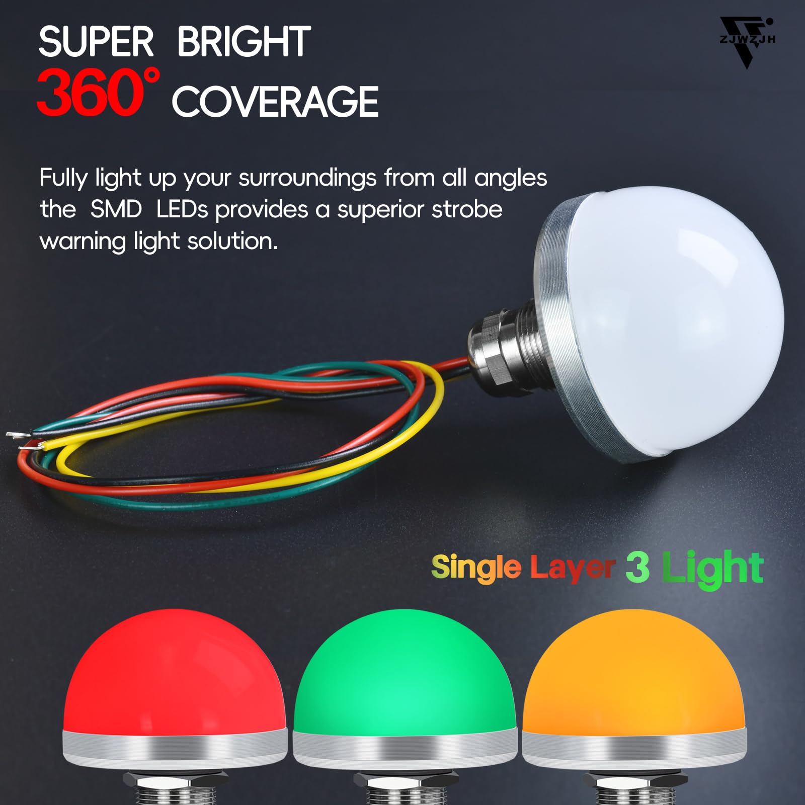 Snapklik.com : Mini Industrial Warning Lights 44mm 24V DC/AC LED 3 ...