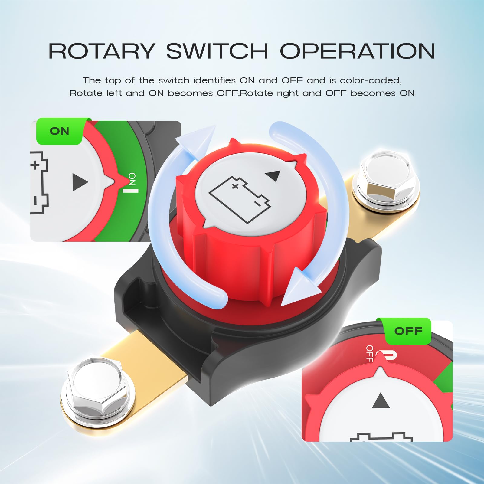 Snapklik.com : Side Post Battery Disconnect Switch, CNAODUN Battery ...