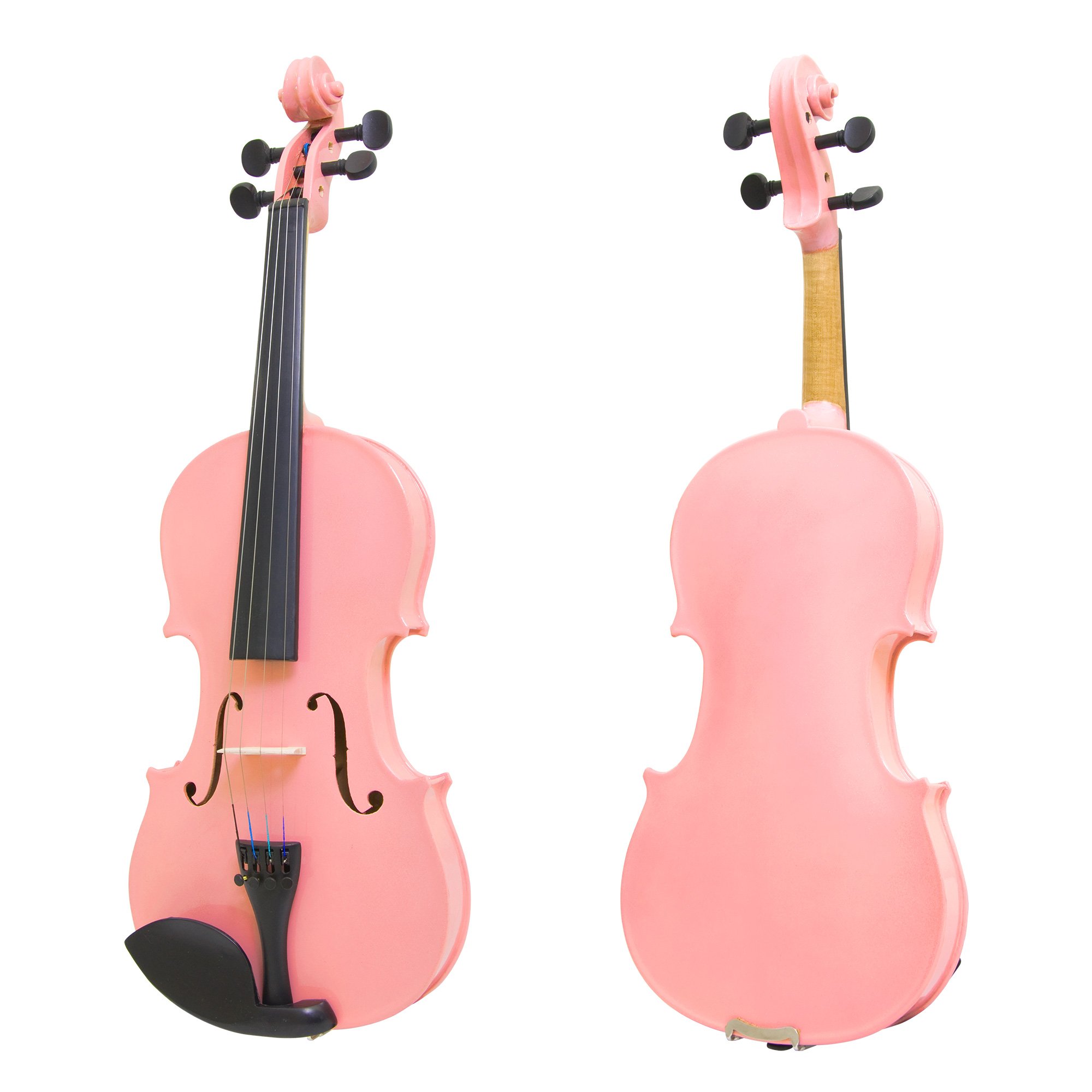 Buy Mendini By Cecilio Violin For Kids & Adults - 4/4 MV Metallic Pink ...