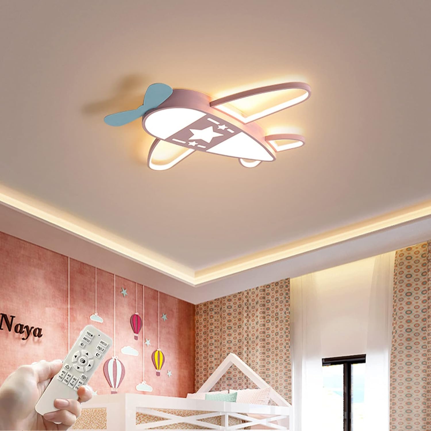 Amazon.com: CHESENNORD Airplane Shape Kids LED Ceiling Light Fixtures ...