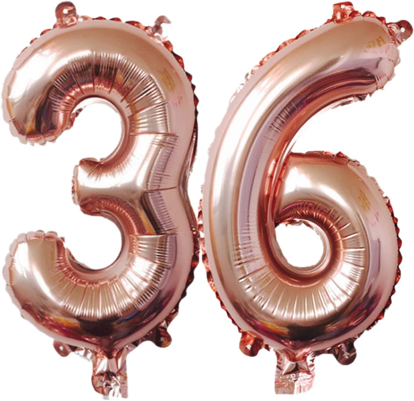Amazon.com: Rose Gold Number 36 Balloons 32" Foil Number Balloon 36th ...