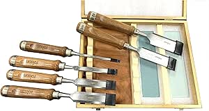 Amazon.com: Rolson 56150 8pc Wood Chisel & Stone Set in Walnut Handle