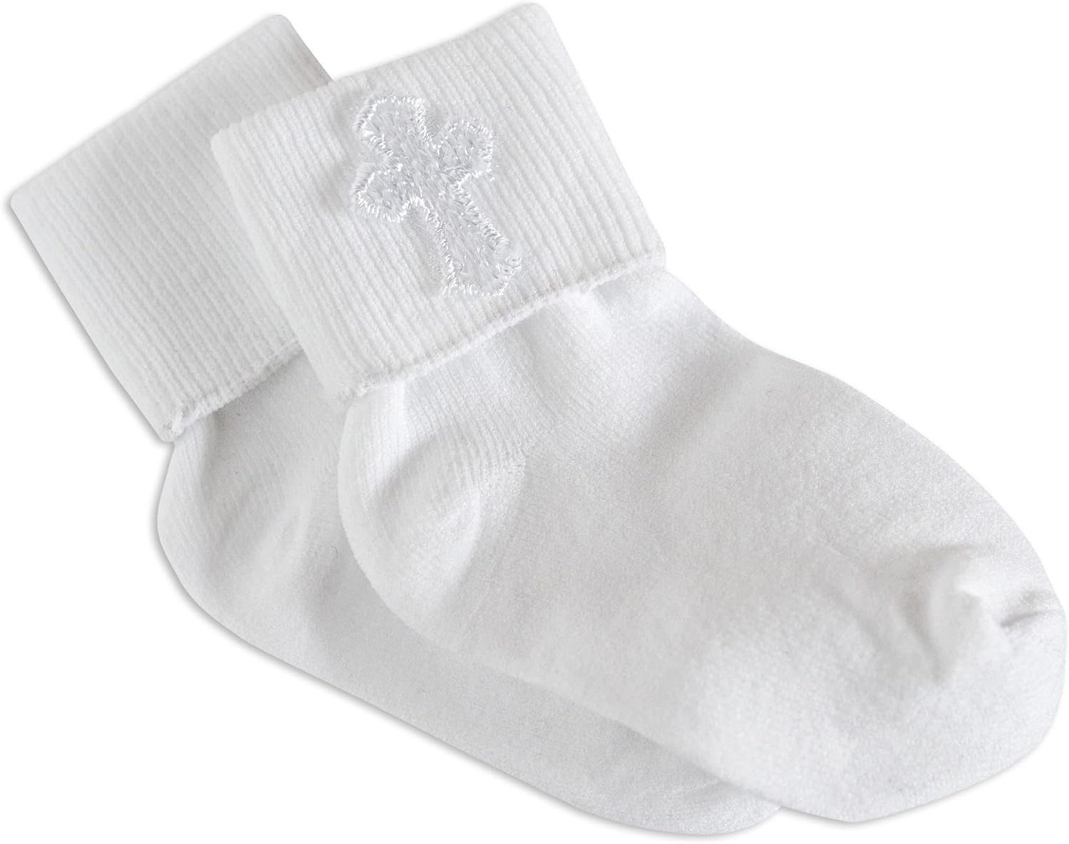 Amazon.com: White Sock with Cross Accent for Baptism, Christening or ...