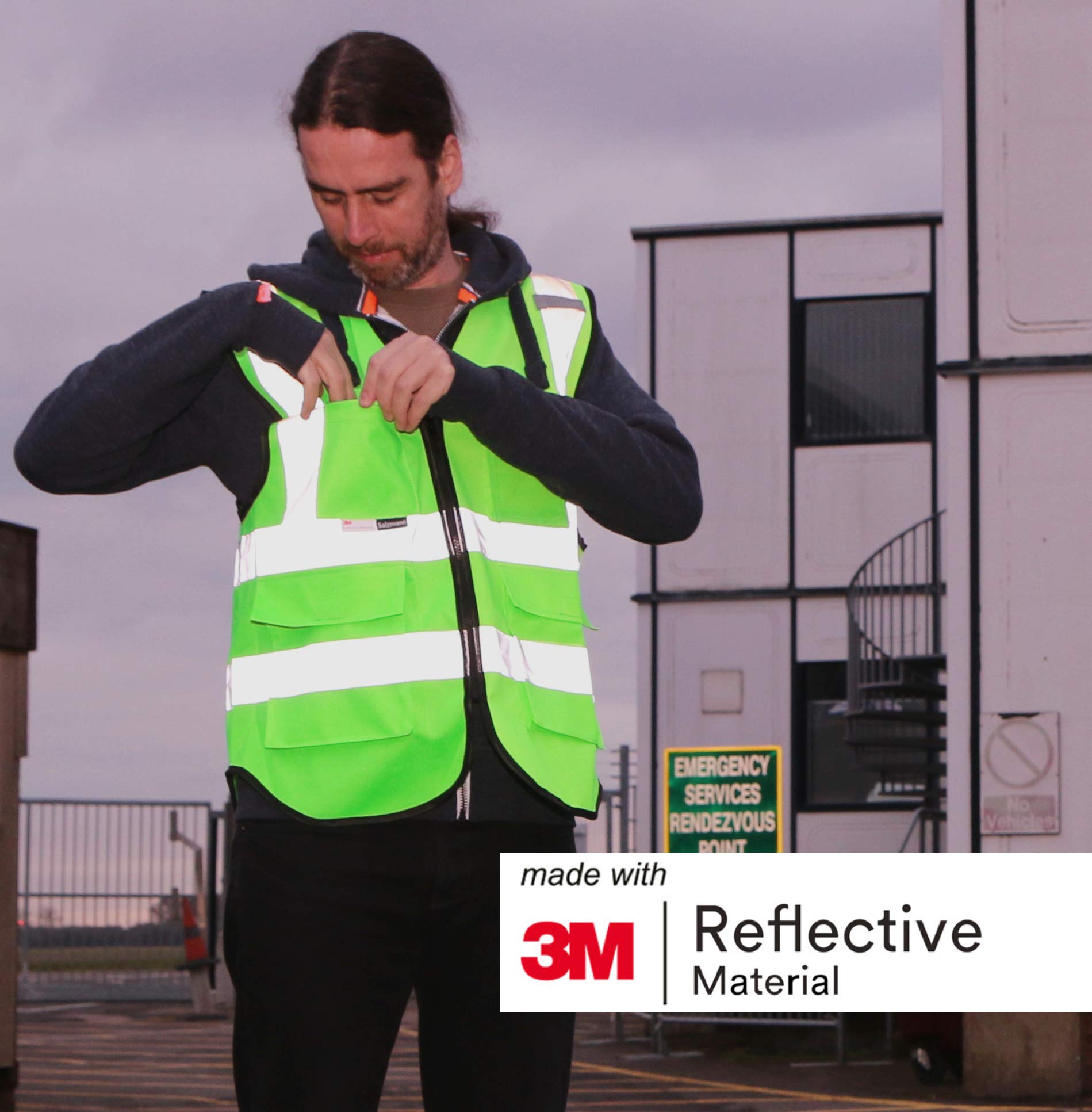 Snapklik.com : Salzmann Multi-Pocket Working Vest - Reflective Vest - Made