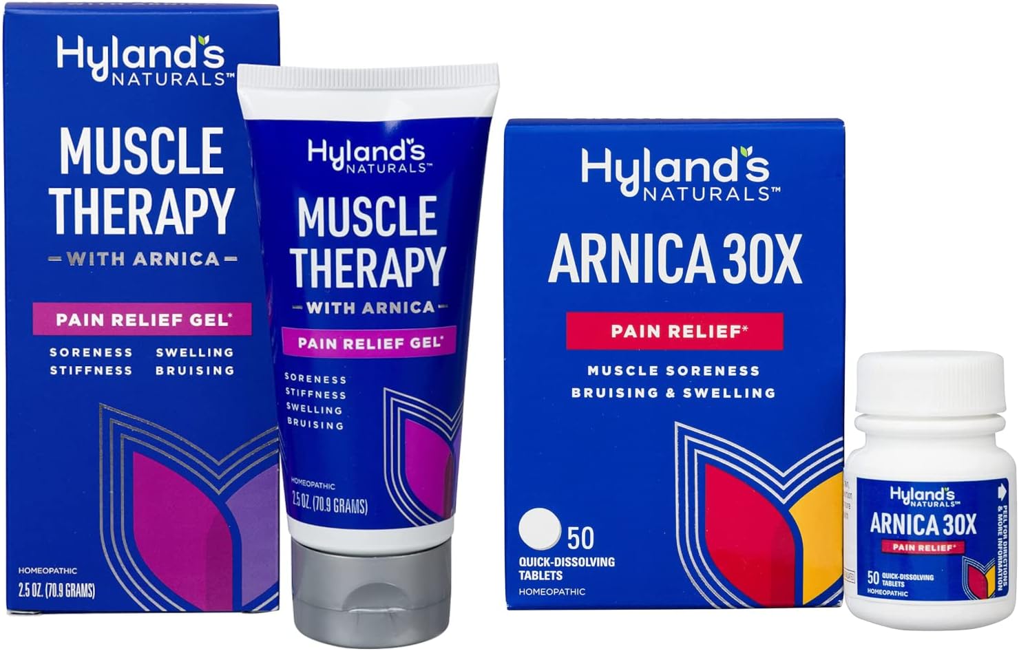 Amazon.com: Bundle of Hyland's Muscle Therapy Gel, Relief of Pain ...