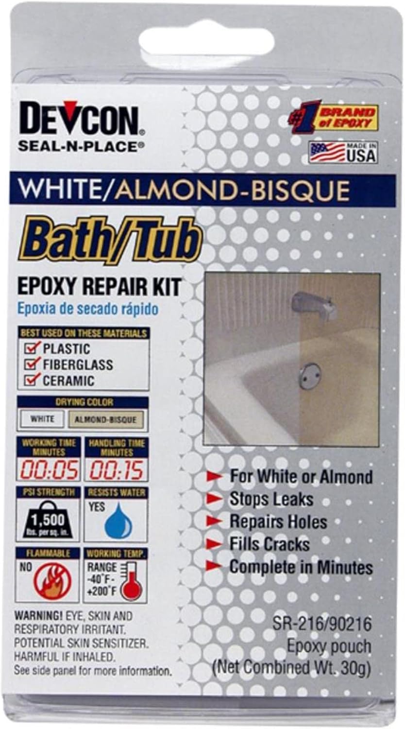 Devcon 90216 Fibreglass, Porcelain & Plastic Repair Kit 30 g (1.06 oz ...