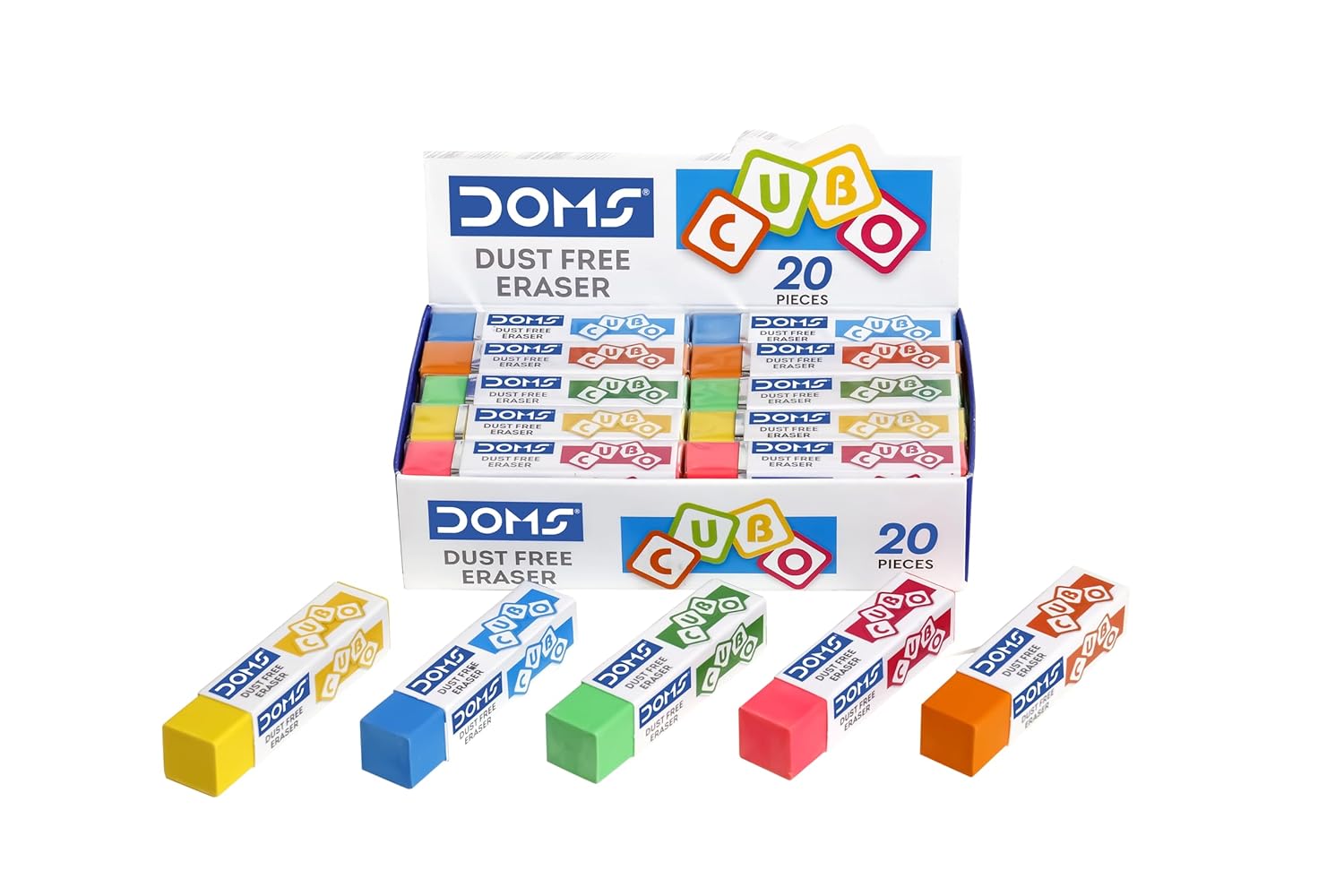 Doms Dust Free Cubo Eraser Box Pack | Comfortable Edge for Easy ...