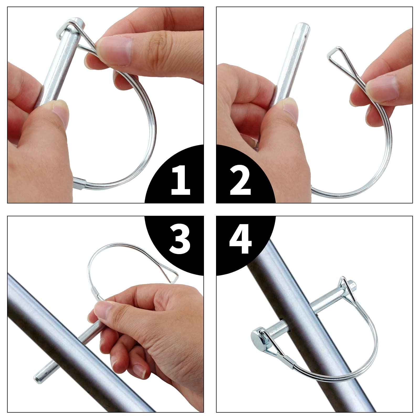 Snapklik.com : Uenhoy 10 Pcs Shaft Locking Pin 5/16 Inch Safety Coupler ...