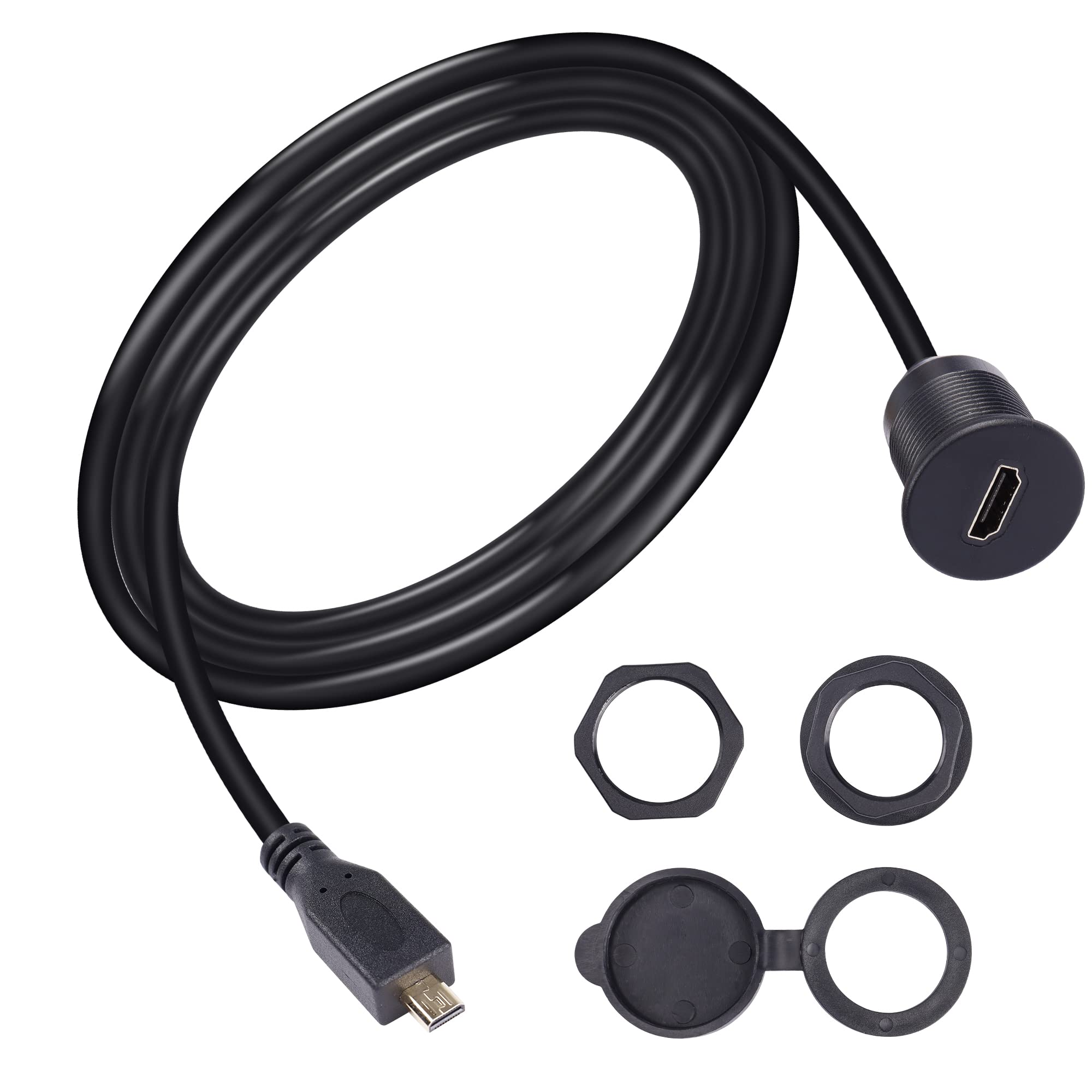 Amazon.com: GINTOOYUN Micro HDMI to HDMI Panel Flush Mount Cable ...