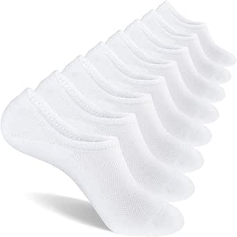 8 Pares Calcetines Invisibles para Hombre y Mujer, Calcetas Deportivas ...