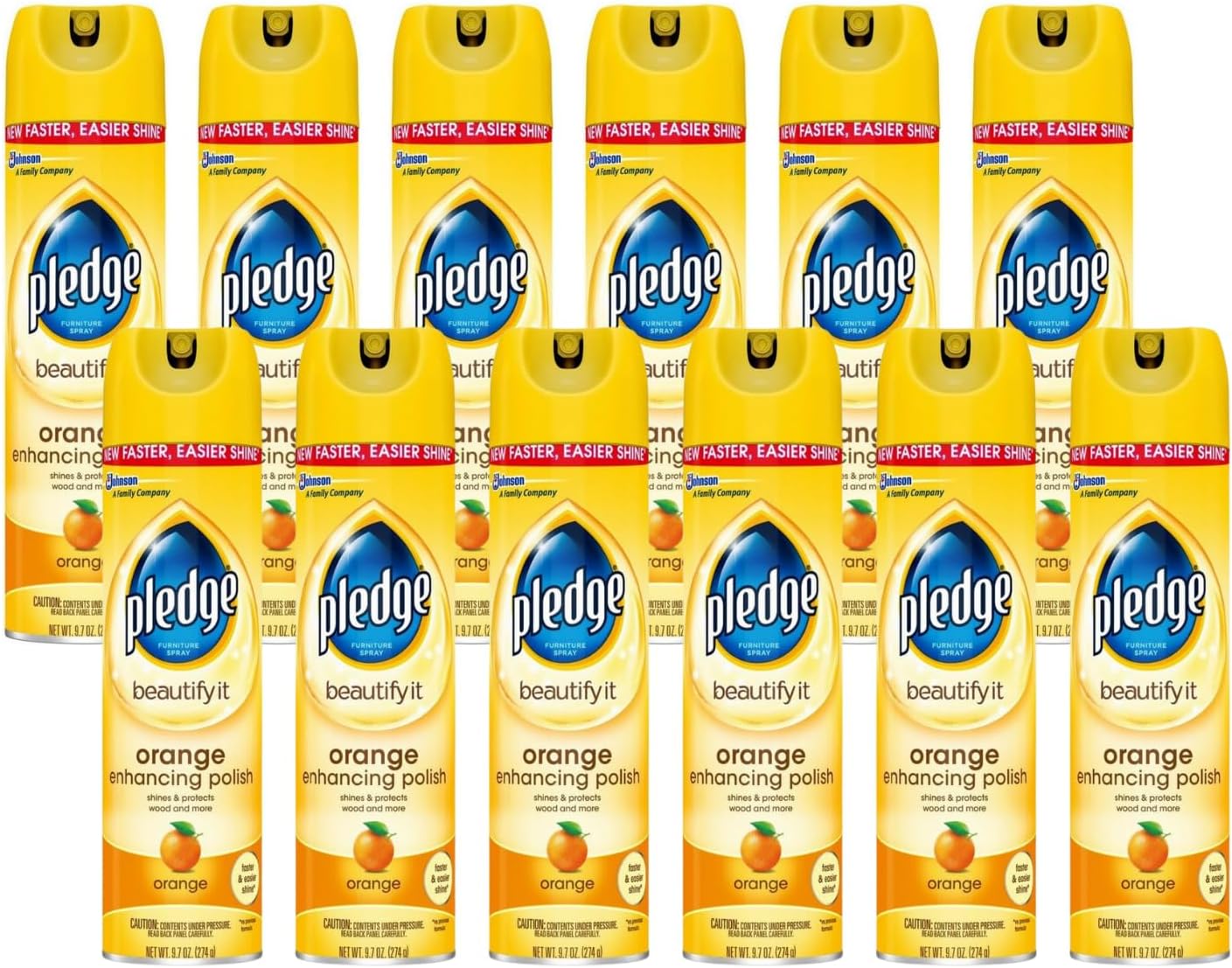 Pledge Wood Polish, Orange, 9.7 Ounce (Pack of 12) : Amazon.ca: Health ...