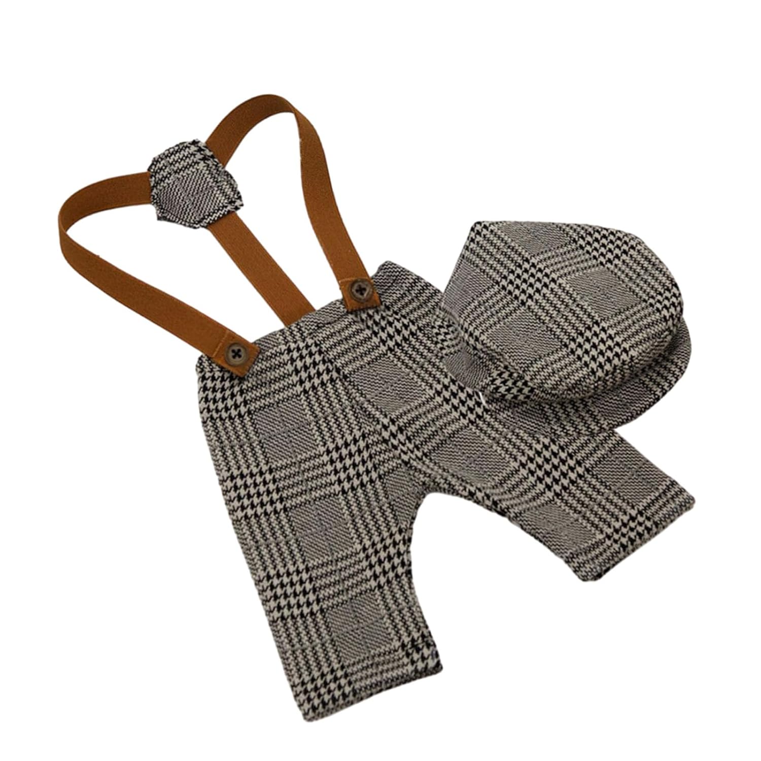 Amazon.com: Photo Props Infant Gentleman Overalls with Hat Set for Baby ...