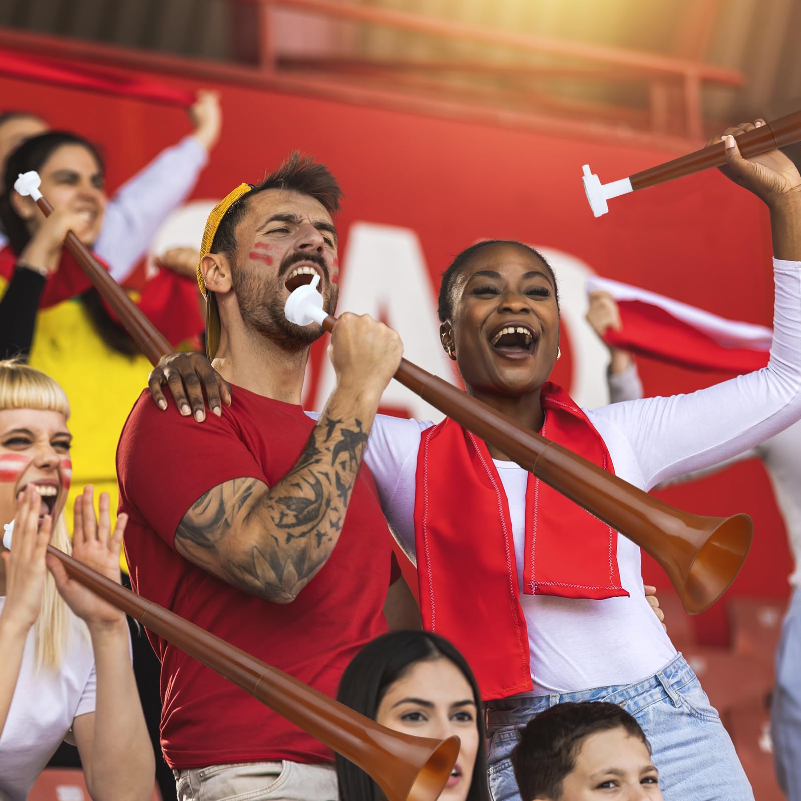 Snapklik.com : Lenwen 4 Pcs 24 Inch Collapsible Stadium Horn Vuvuzela ...