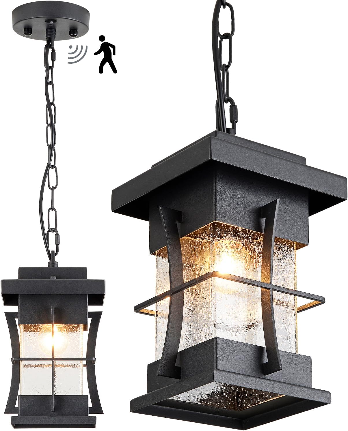 Amazon.com: EERU Motion Outdoor Pendant Light Fixture with Dusk to Dawn ...