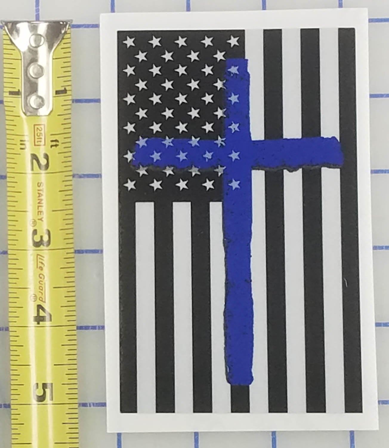 Amazon.com: I Make Decals™ Subdued US Flag Reflective Decal with Cross ...