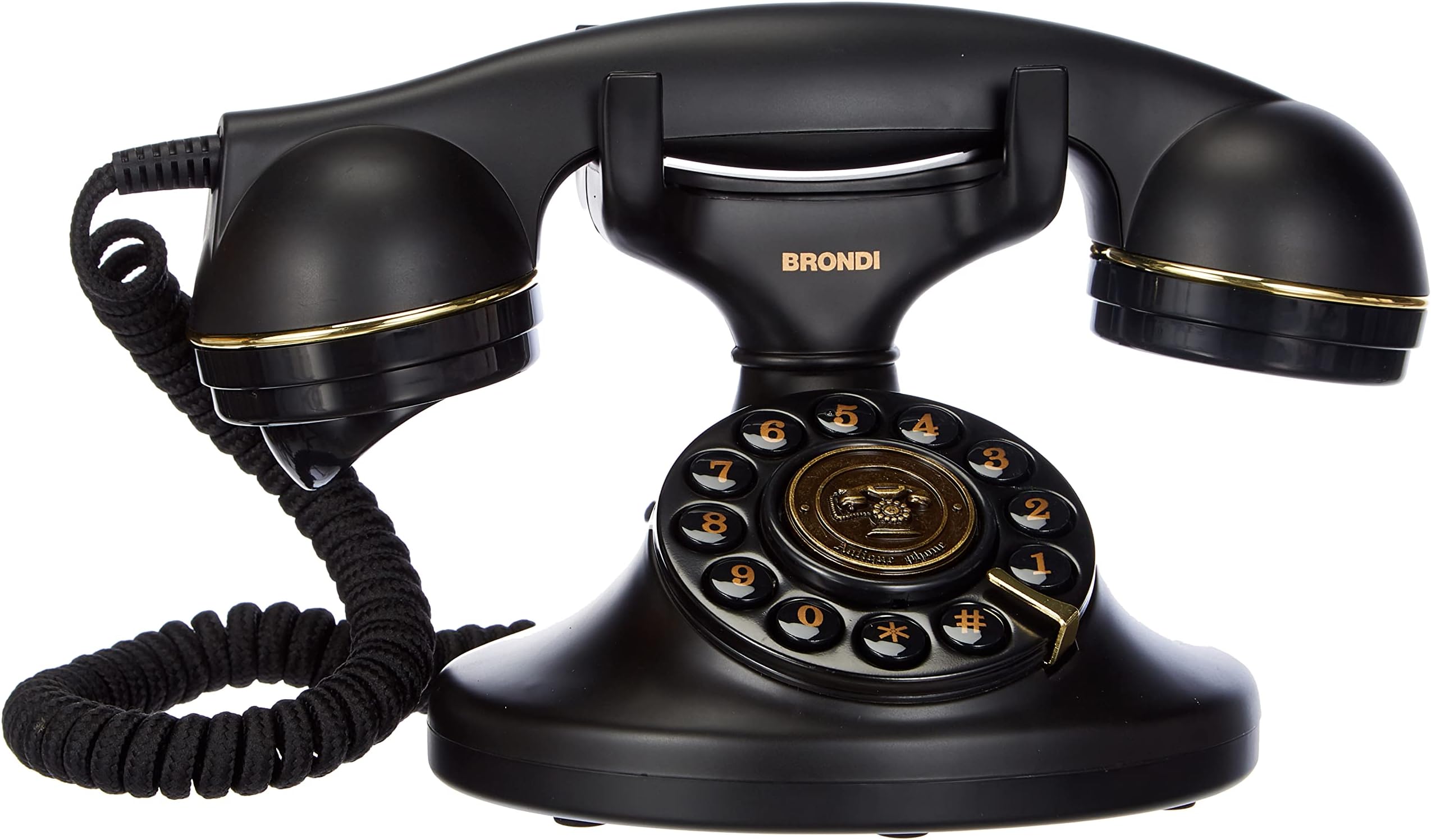 Brondi Vintage 10 - Teléfono fijo analógico, color negro : Amazon.es ...