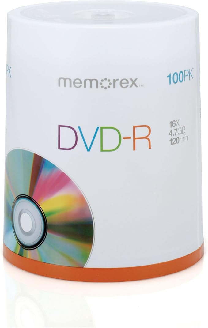 Amazon.com: Memorex 16X DVD-R 100-Pack Spindle : Electronics