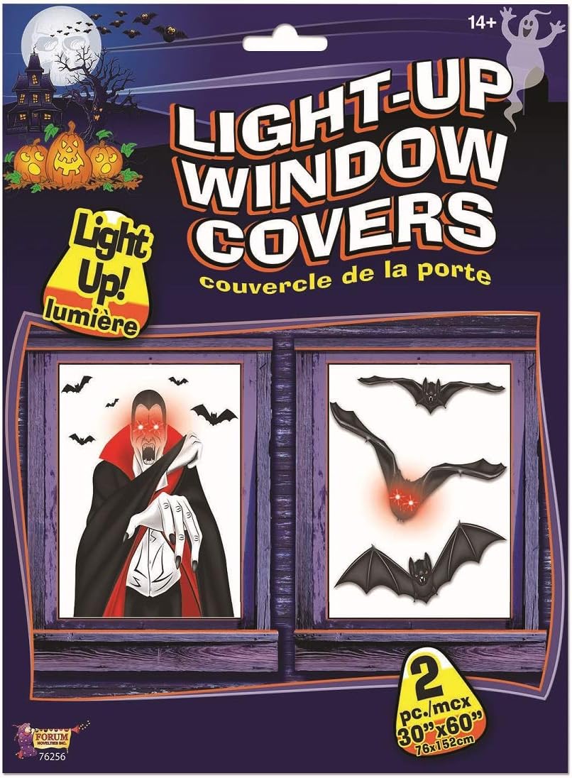 Amazon.com: Forum Novelties Light Up Window Cover Bats Childrens Party ...