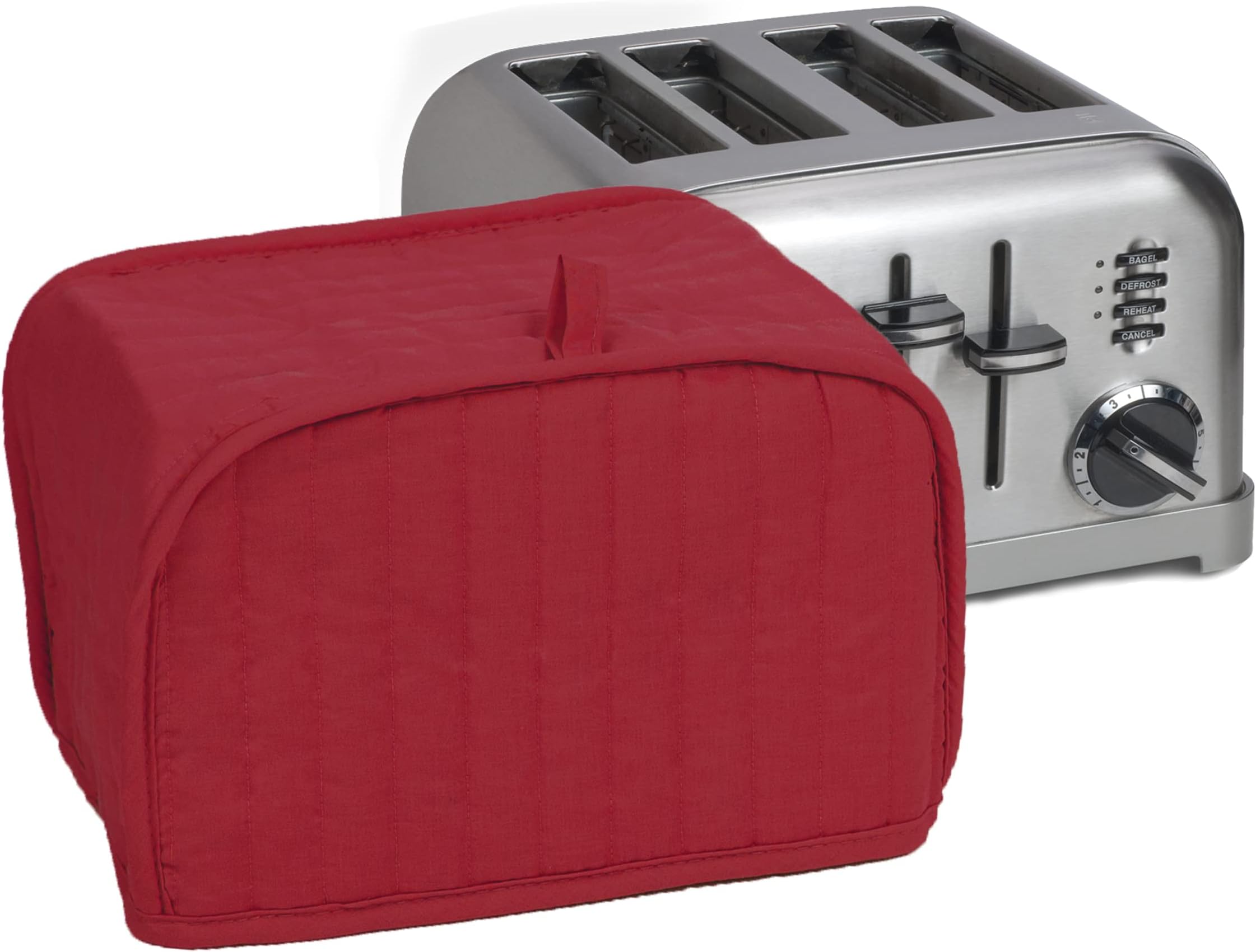 Amazon.com: Polyester Quilted Toaster Cover for Four Slice Toaster and ...