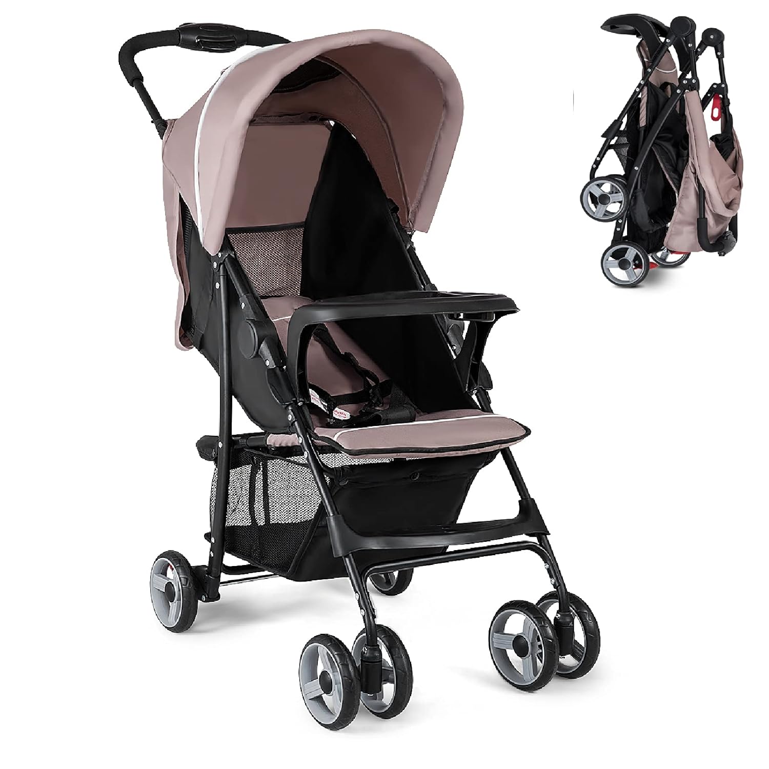 Amazon.com : HONEY JOY Lightweight Stroller, Compact Fold Travel ...