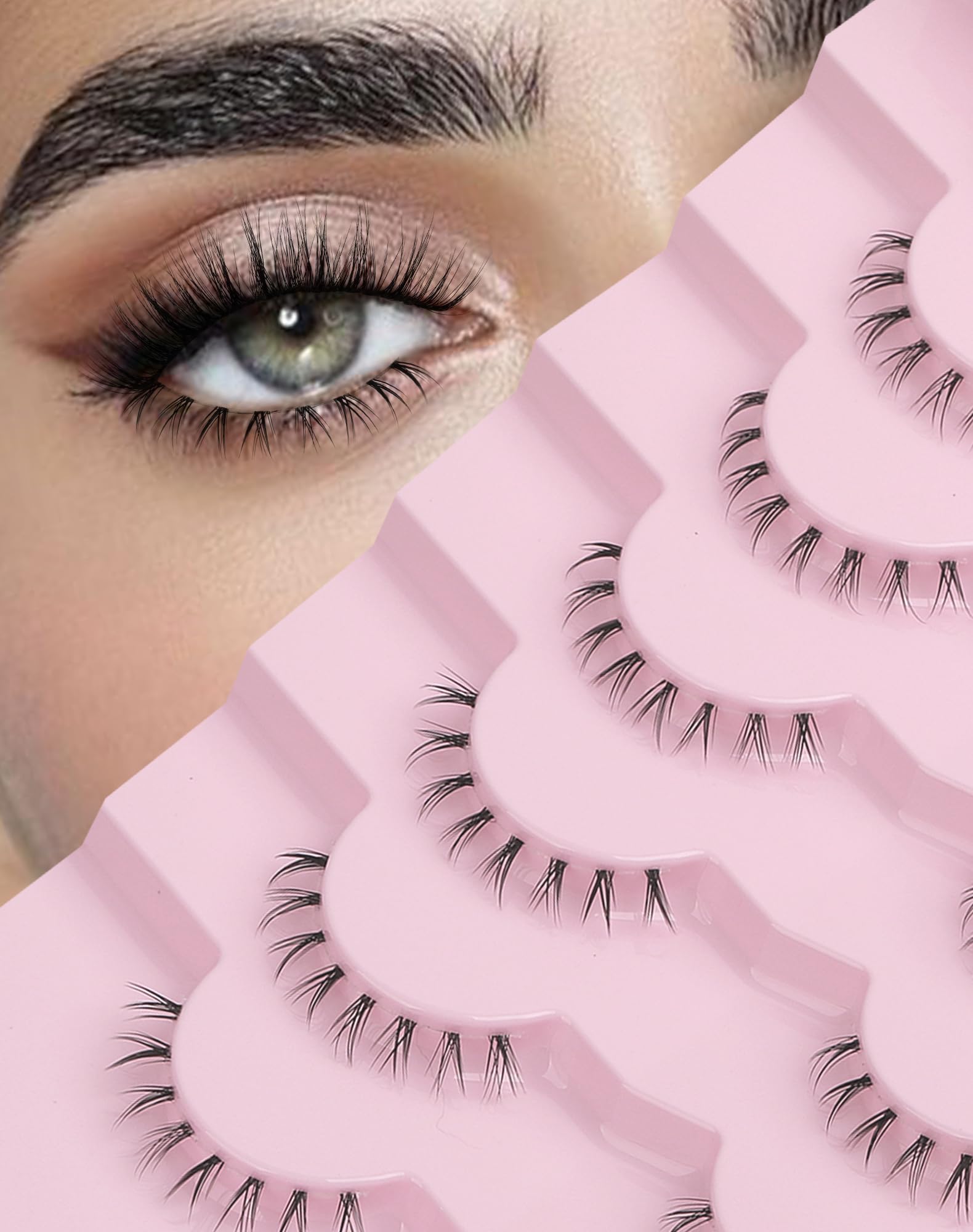Amazon.com: Bottom Lashes Bottom Eyelashes False Lower Lashes Fake ...