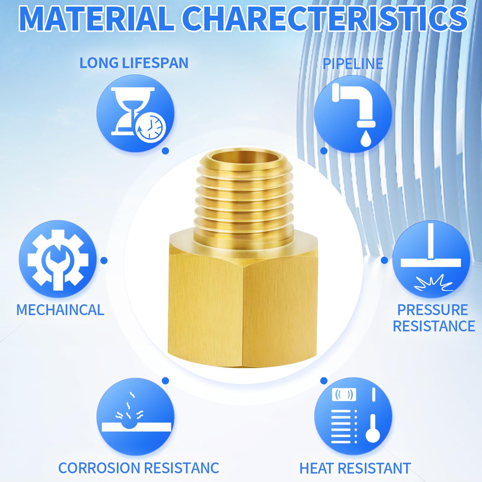 Snapklik.com : ChillWaves Brass Pipe Fitting, Reducer Adapter 1/2" NPT ...