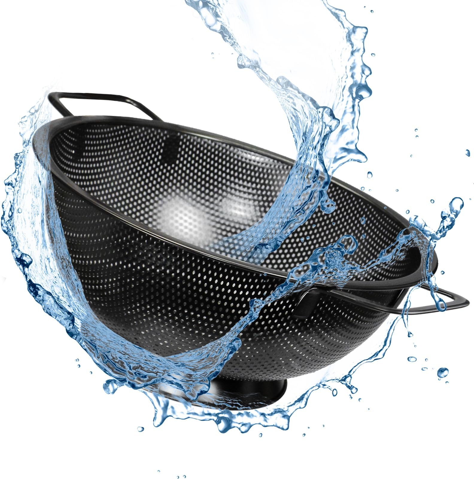 Amazon.com: Antuoo 3 Quart Stainless Steel Colander - Fine Mesh ...