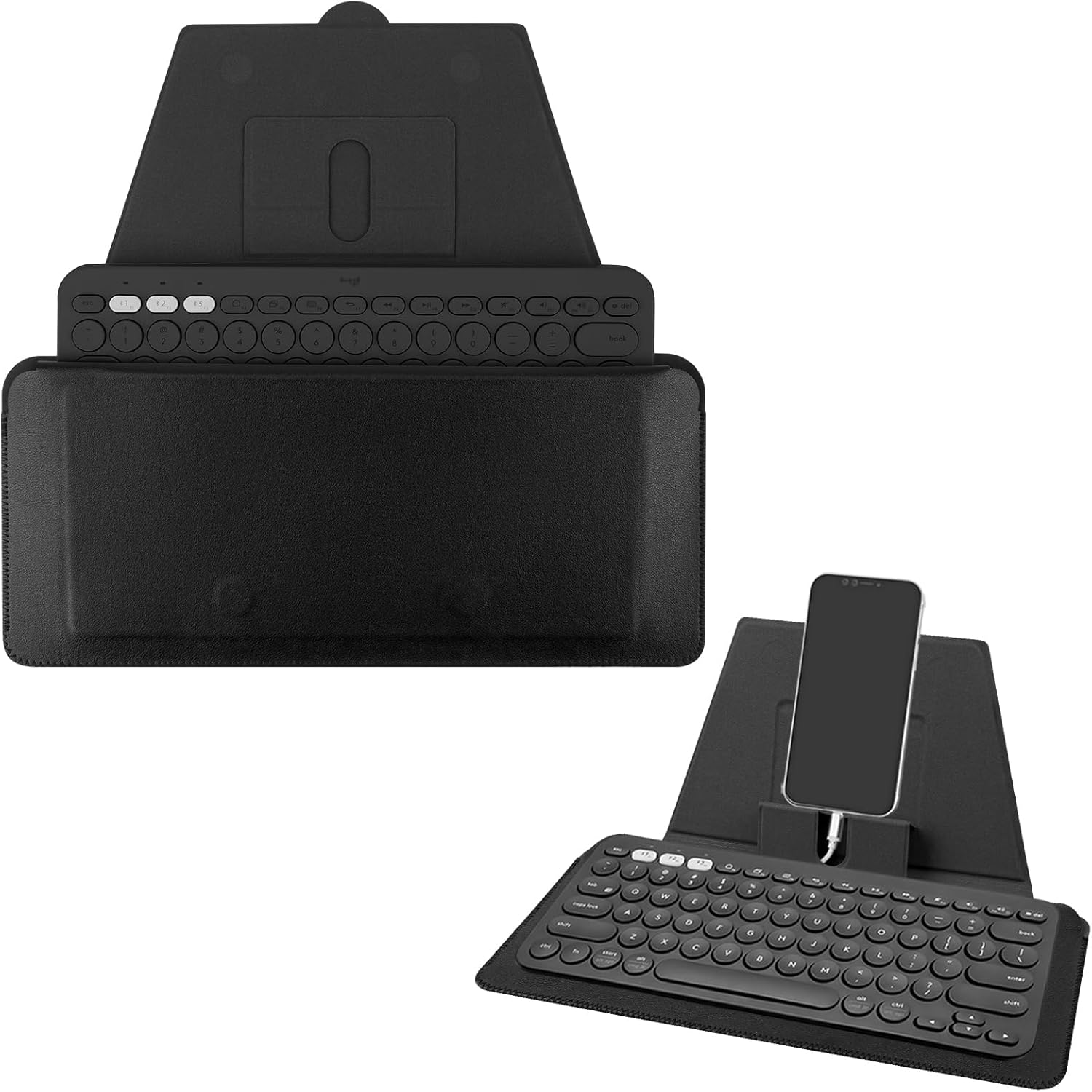 Amazon.com: GEEKRIA Compact Keyboard Case, Vegan Leather Travel Case ...
